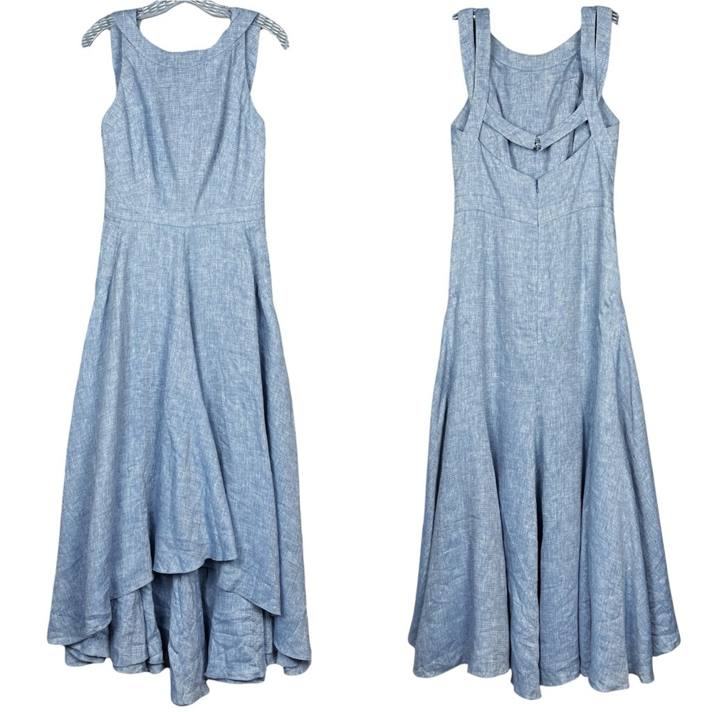100% Capri Pure Linen Maxi Dress Womens Small - Gem